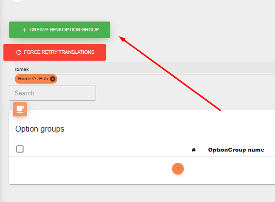 How to create option groups